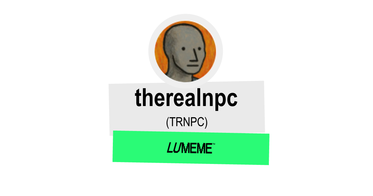 therealnpc (TRNPC): buy and sell on lumeme